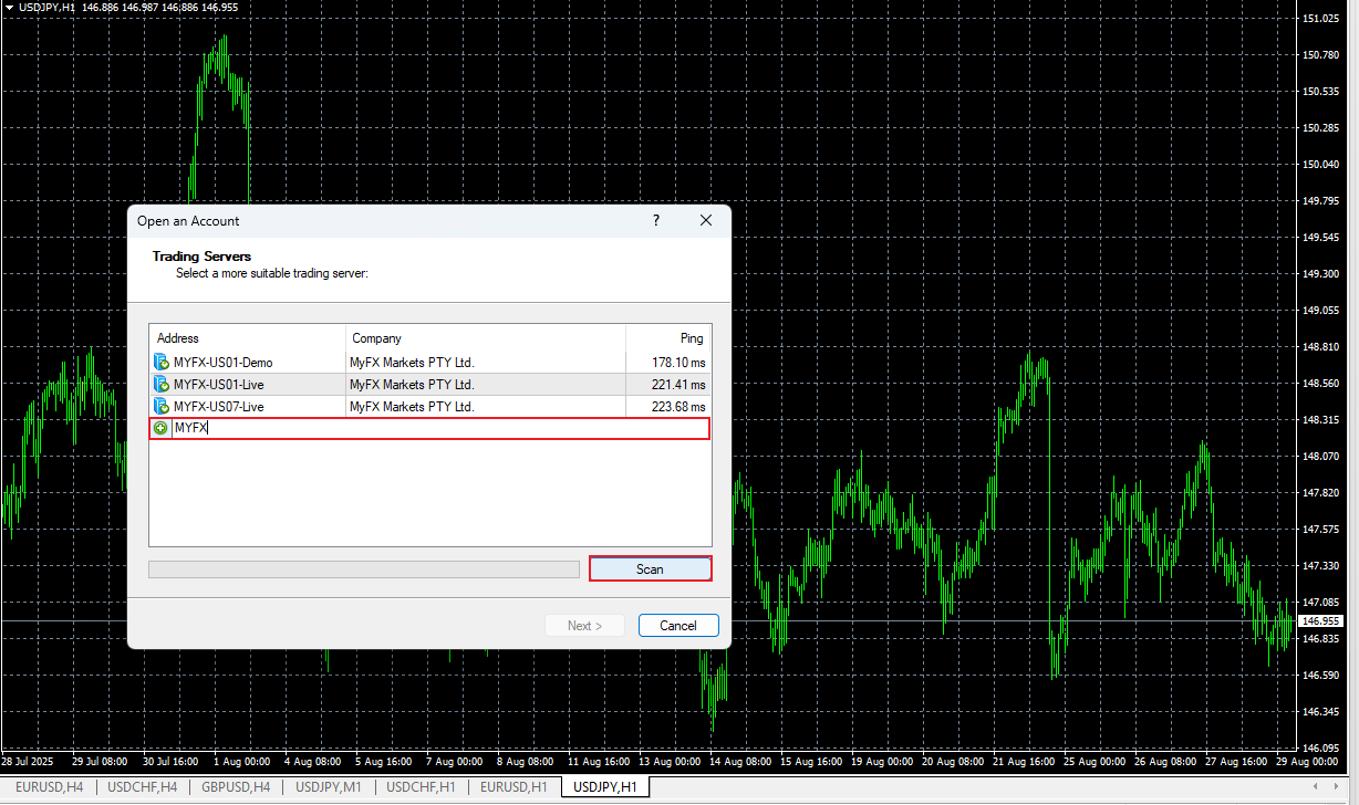 How to Load the MT4 Server – MYFX Help Center